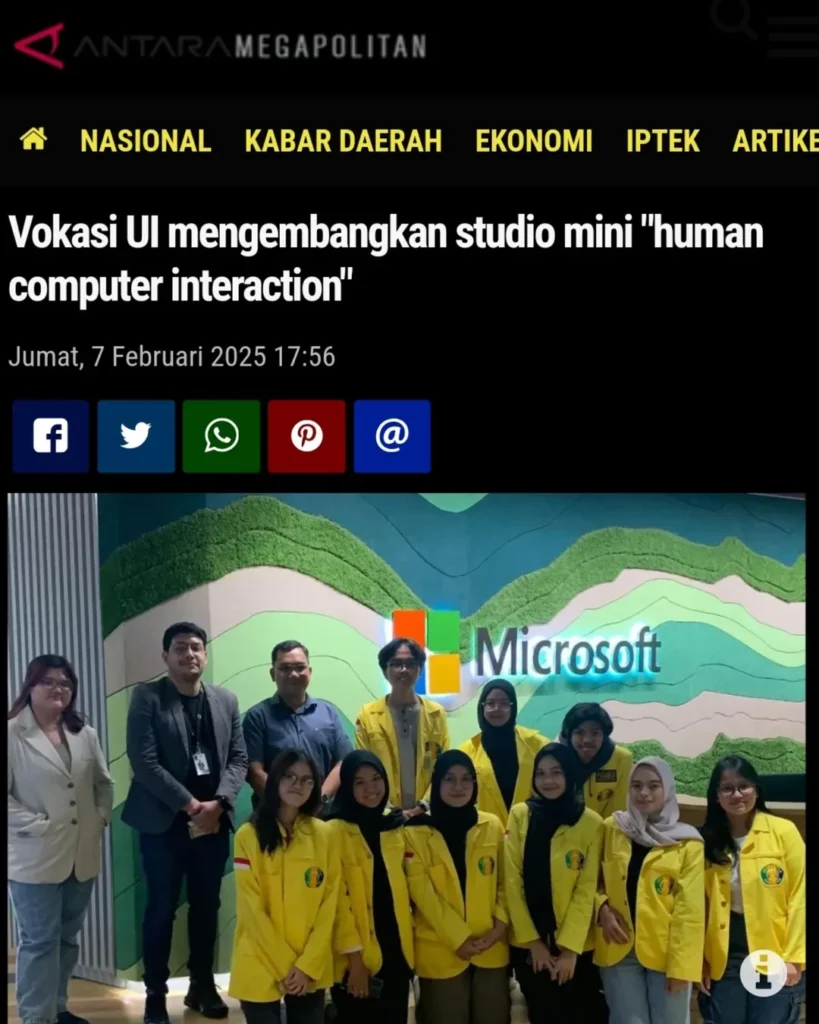 Vokasi UI mengembangkan studio mini “human computer interaction ...